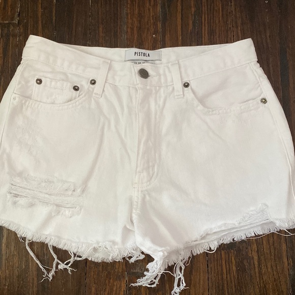 pistola | Shorts | Pistola White Cut Off Jean Shorts | Poshmark